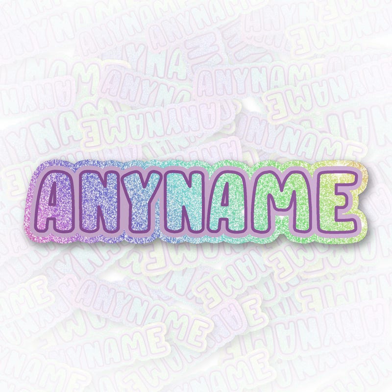 Birthday Name Sticker - Etsy