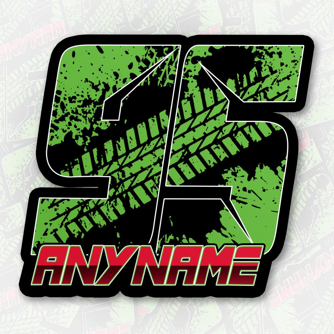 Custom Racing Sticker, Personalized Racing Name Number Text for Cars ...
