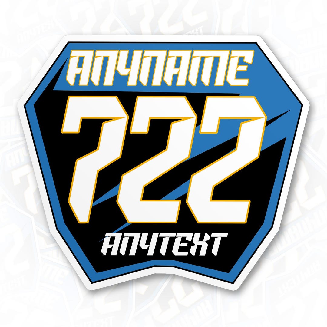 Personalized Racing Motocross Sticker, Custom Dirt Bike Stickers With ...