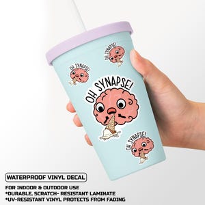 Oh Synapse Sticker, Funny Brain Stickers, Mental Health Anxiety Sticker ...