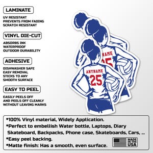 Personalized Volleyball Sticker, Custom Girl Volleyball Player Team ...