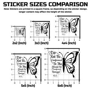 Romans 12 2 Do Not Conform to the Pattern of This World Sticker, Bible ...
