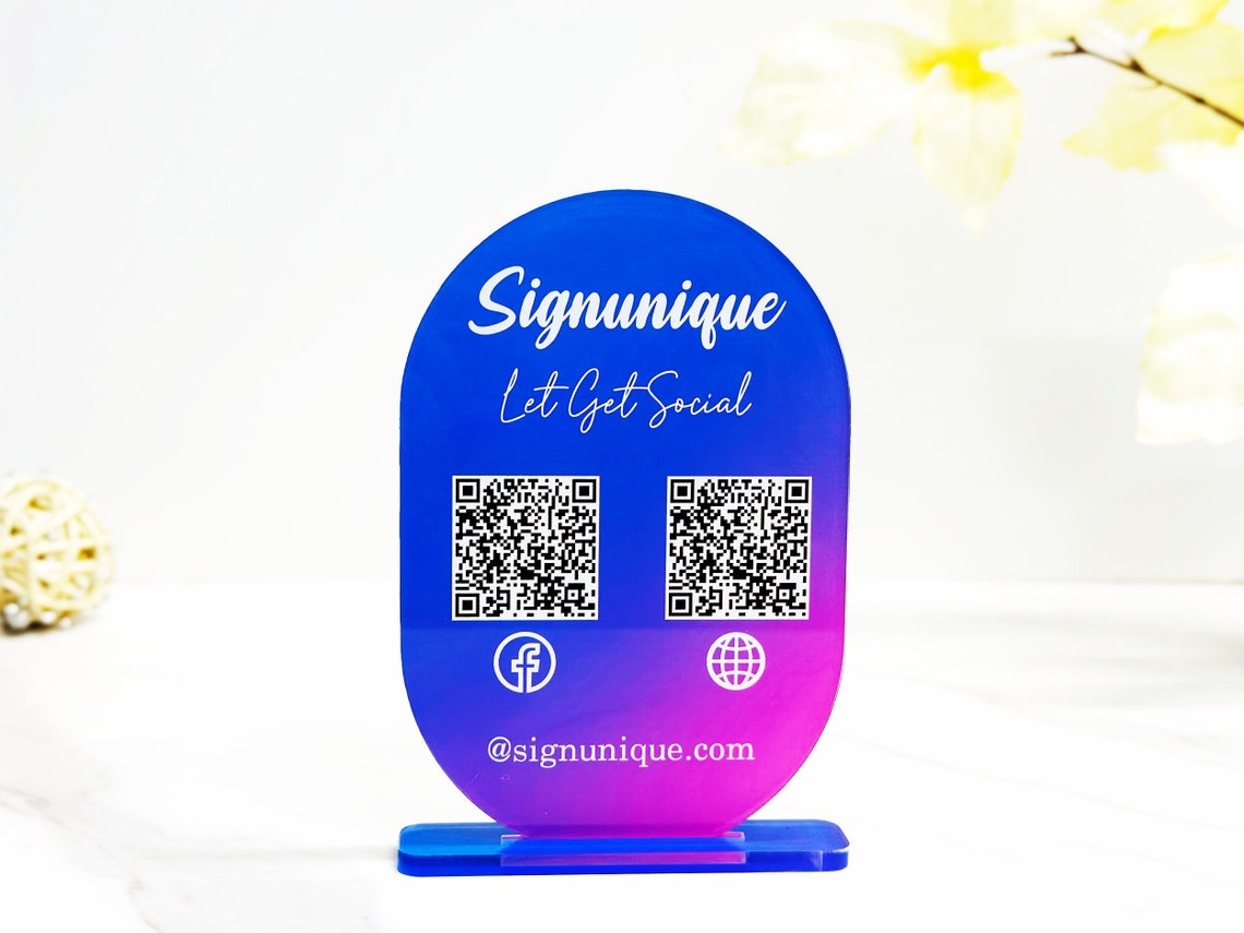 Custom QR Code Sign, Personalized QR Sign, Payment Method Sign, QR Code ...