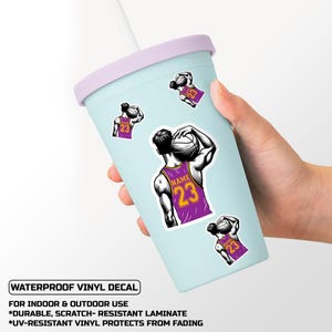 Custom Basketball Name Sticker, Personalized Basketball Name Sticker ...