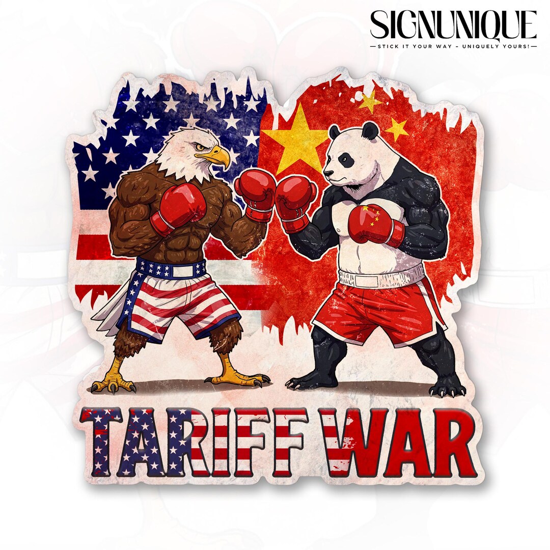 Funny Tariff War Political Sticker, Tariffs Economic Leftist Liberal ...