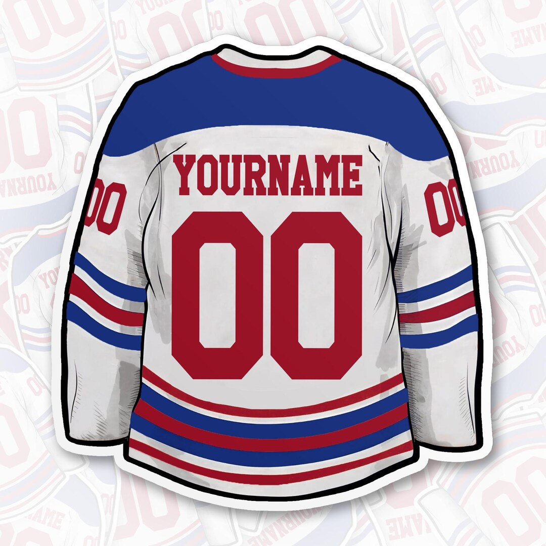 Custom Hockey Name Backside Sticker, Personalized Hockey Name Number ...