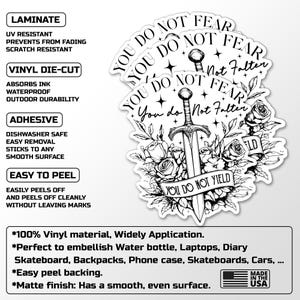 You Do Not Yield Sticker, Kindle Bookish Stickers, Women Empowerment ...