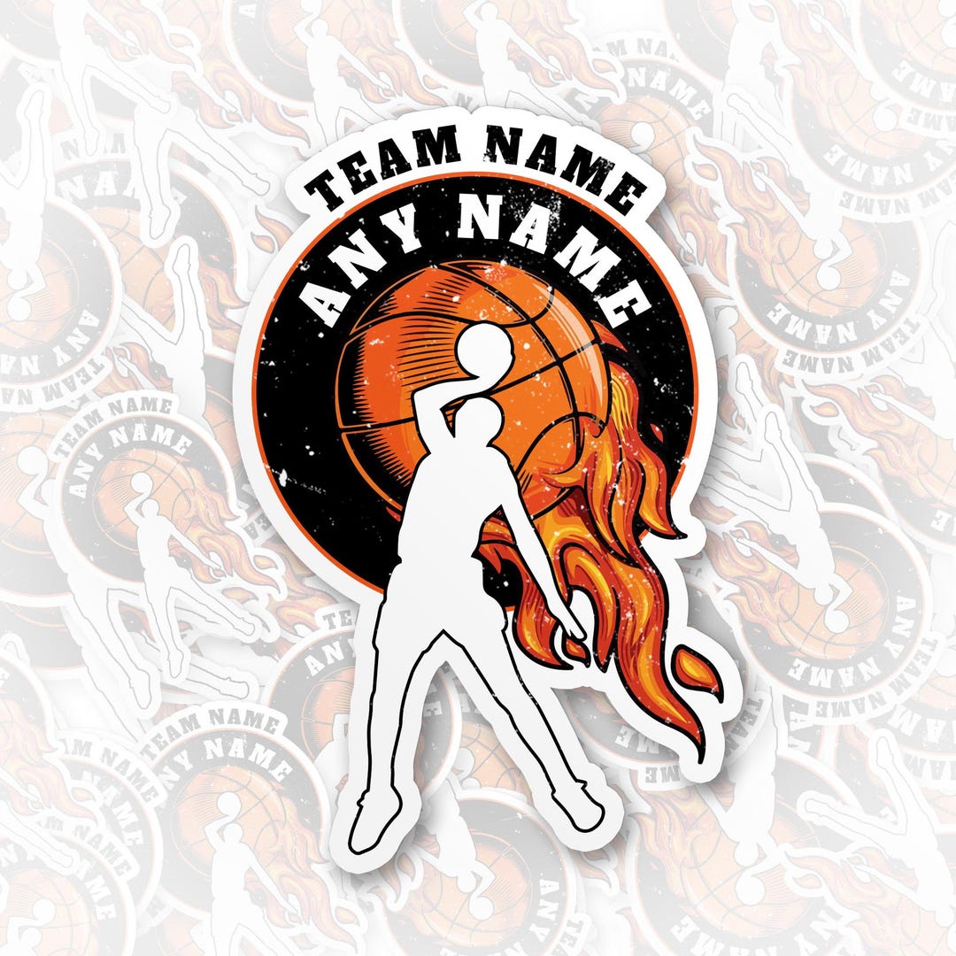 Custom Basketball Name Sticker, Personalized Basketball Name for Fans ...