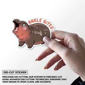 Moo Deng Sticker, Baby Hippo Cute Stickers, Ankle Biter, Cute Animal ...