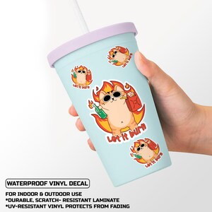 Let It Burn Arson Cat Sticker, Funny Cat Angry Cat Sticker, Cat Meme ...