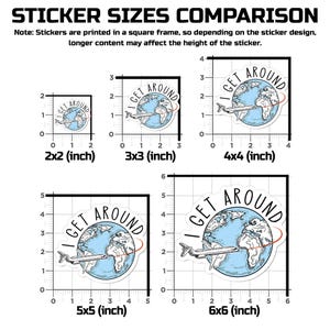 I Get Around Travel Sticker, Jet Set Airplane Decal for Pilots ...