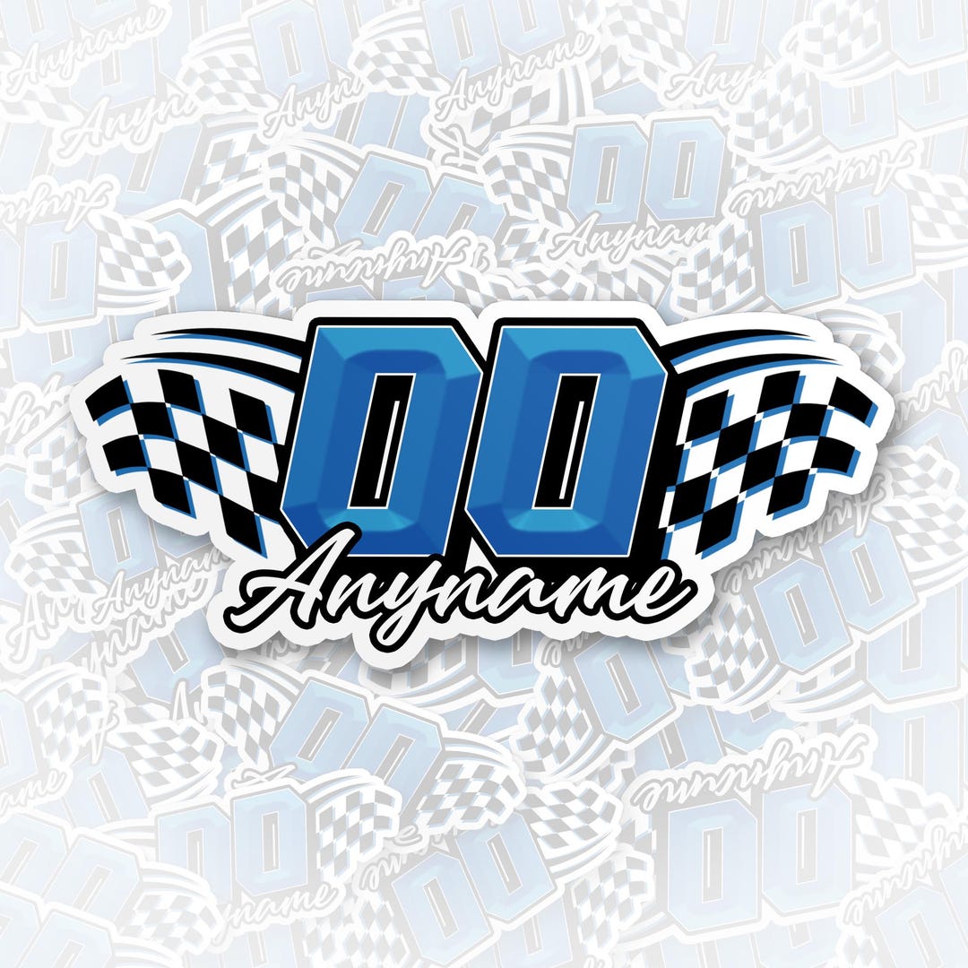 Custom Racing Cars Motorbikes Decal Sticker, Personalized Racing Name ...
