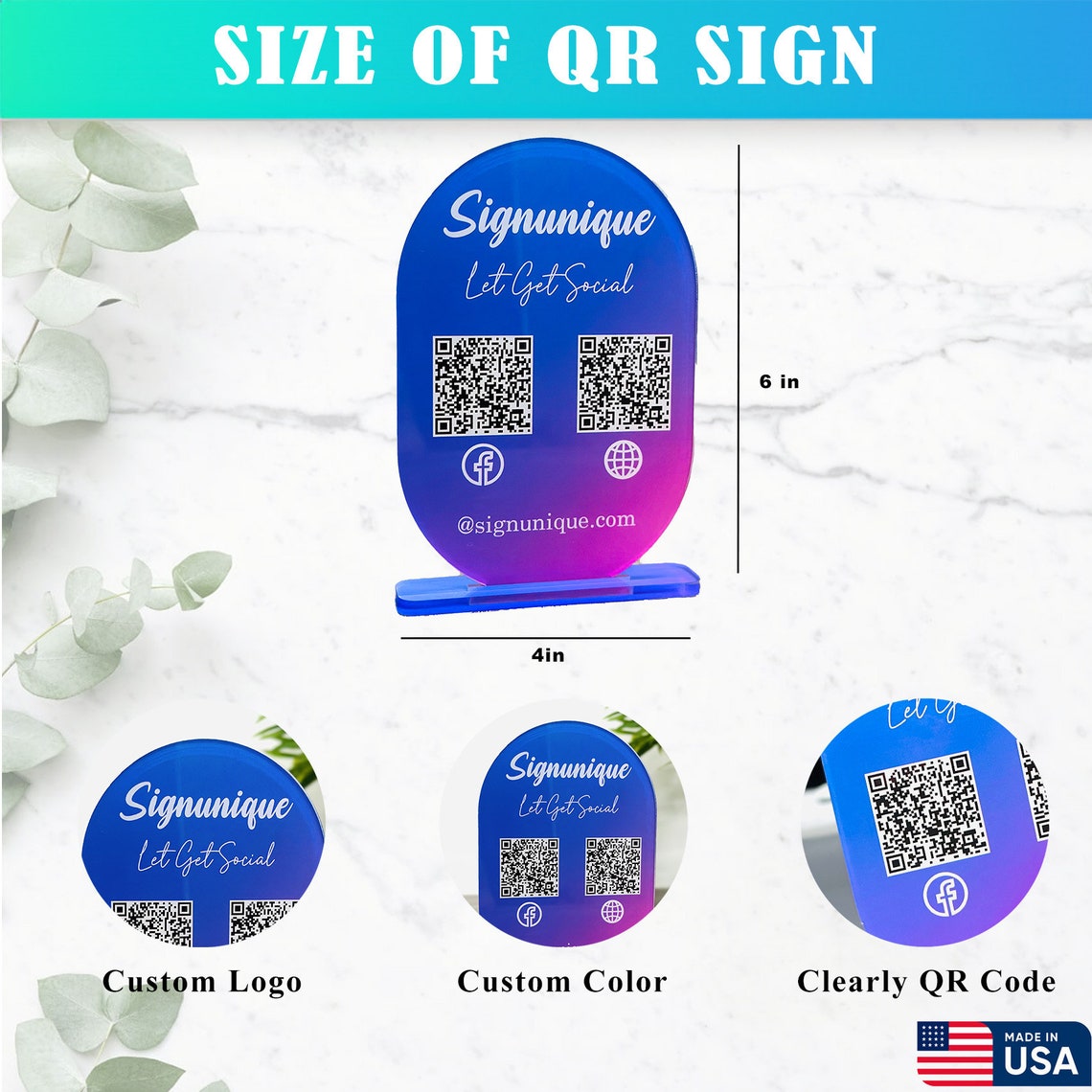 Custom QR Code Sign, Personalized QR Sign, Payment Method Sign, QR Code ...
