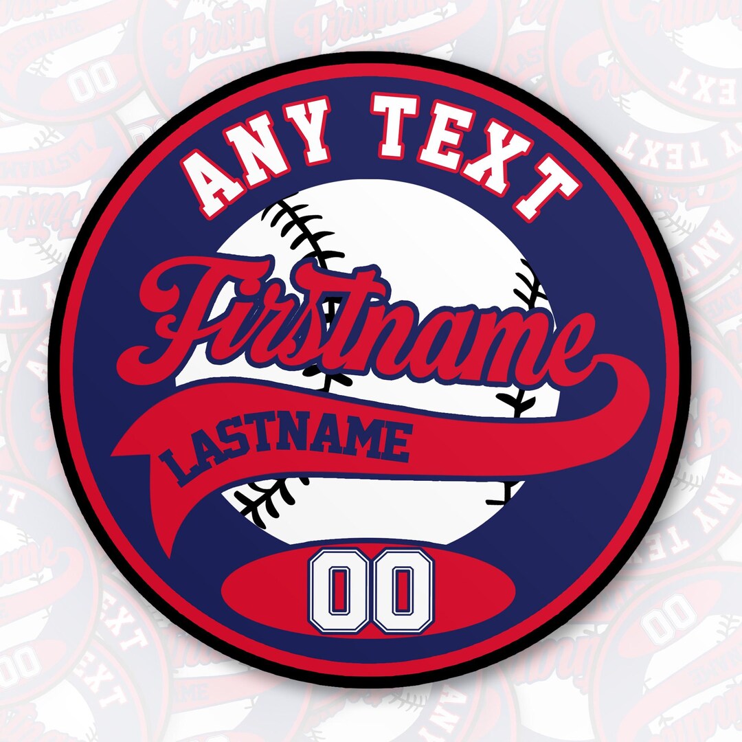 Custom Baseball Name Decal Sticker, Personalized Baseball Bat Knob Team ...