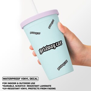 Getaway Car Sticker, Red Funny Cars Window Decal for New Driver, Car ...