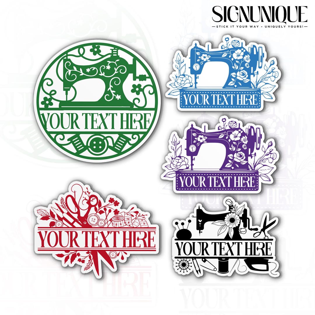 Custom Sewing Name Sticker Personalized Sewing Machine Quilting Sewer ...