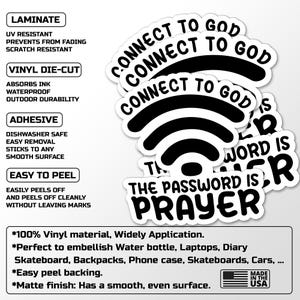 Connect to God Sticker, Bible Christian Faith Catholic Stickers ...