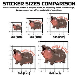 Moo Deng Sticker, Baby Hippo Cute Stickers, Ankle Biter, Cute Animal ...