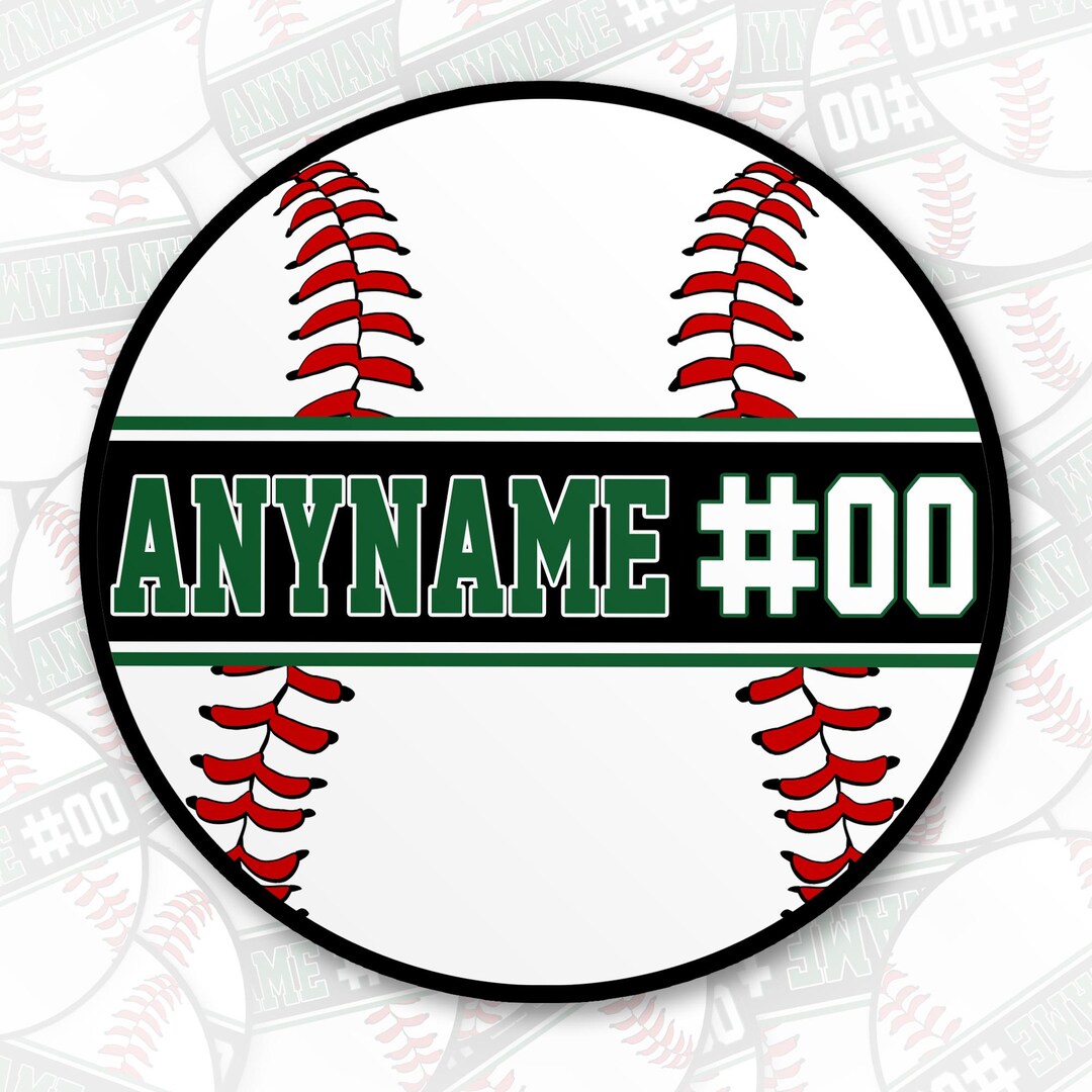 Personalized Baseball Team Sticker, Custom Baseball Softball Bat Knob ...