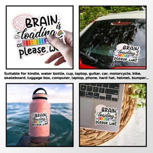 Brain is Loading Please Wait Sticker, Mental Health Stickers ADHD ...