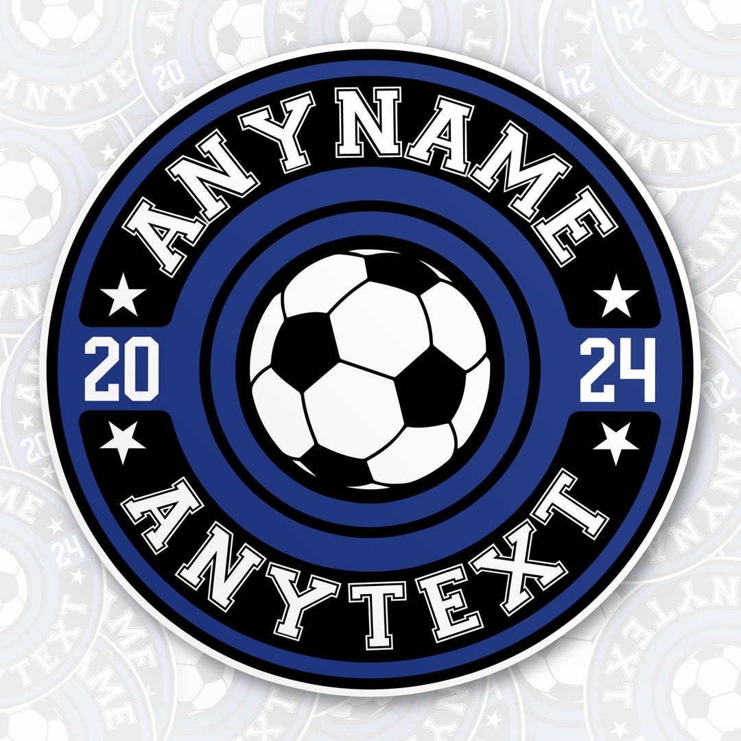 Custom Soccer Player Name Sticker, Personalized Soccer Team Name ...