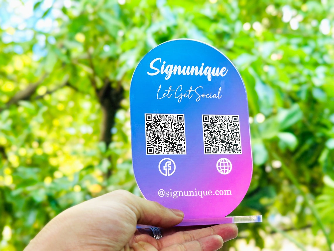 Custom QR Code Sign, Personalized QR Sign, Payment Method Sign, QR Code ...