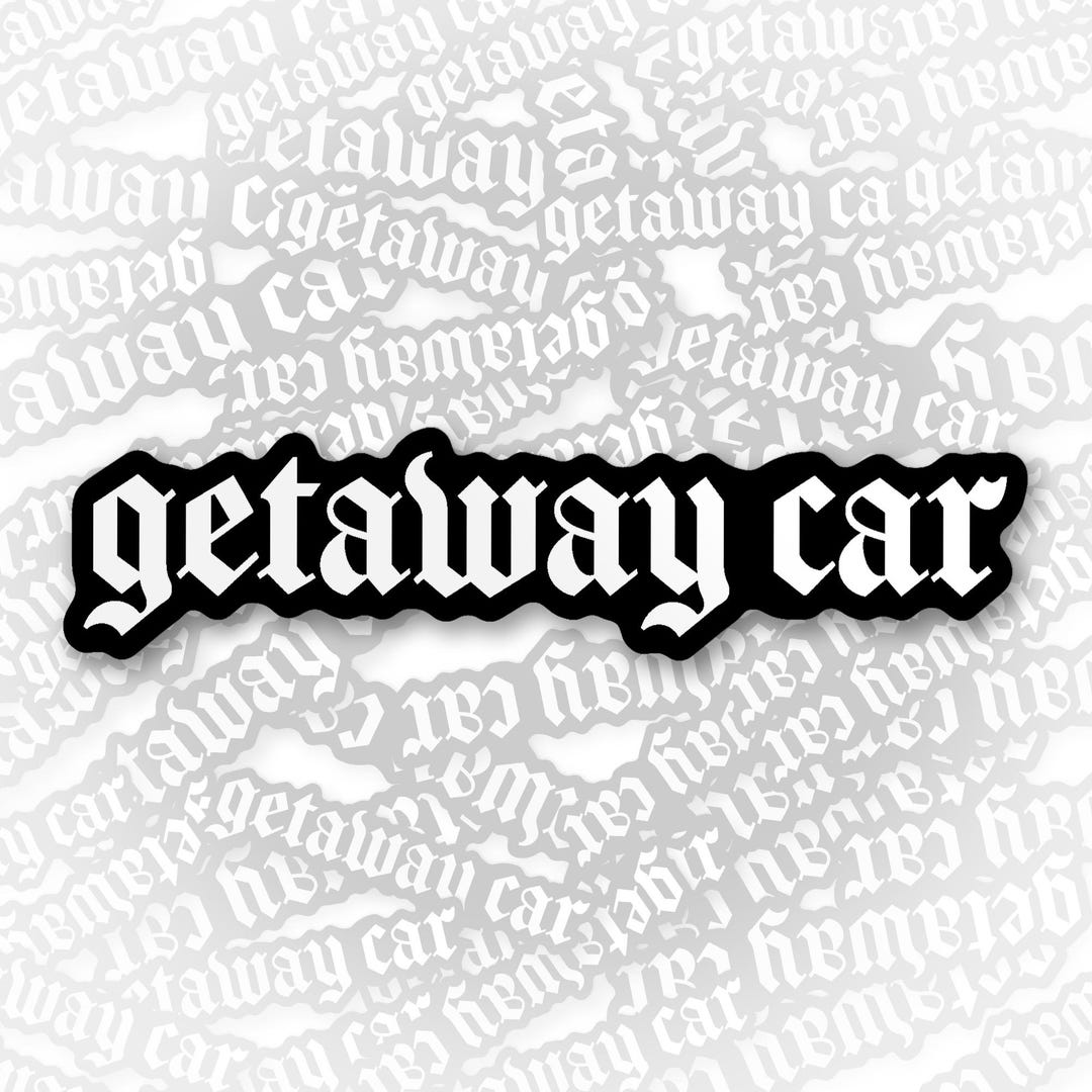 Getaway Car Sticker, Red Funny Cars Window Decal for New Driver, Car ...