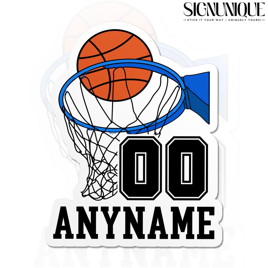 Custom Basketball Name Sticker, Personalized Basketball Sports Team ...