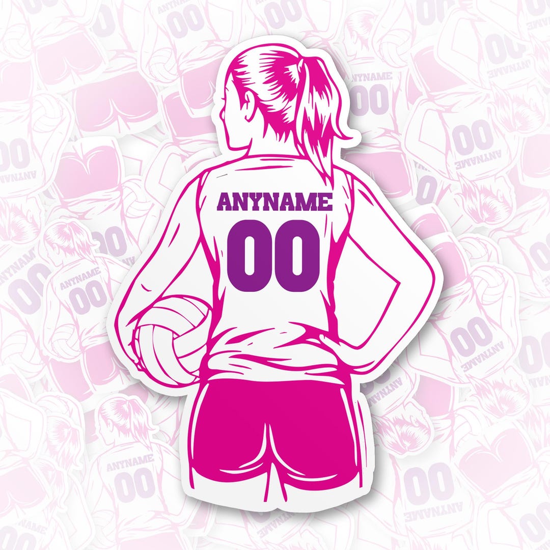 Custom Volleyball Name Sticker, Personalized Volleyball Player Stickers ...