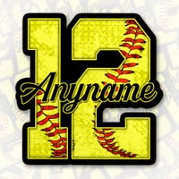 Softball Sticker - Etsy