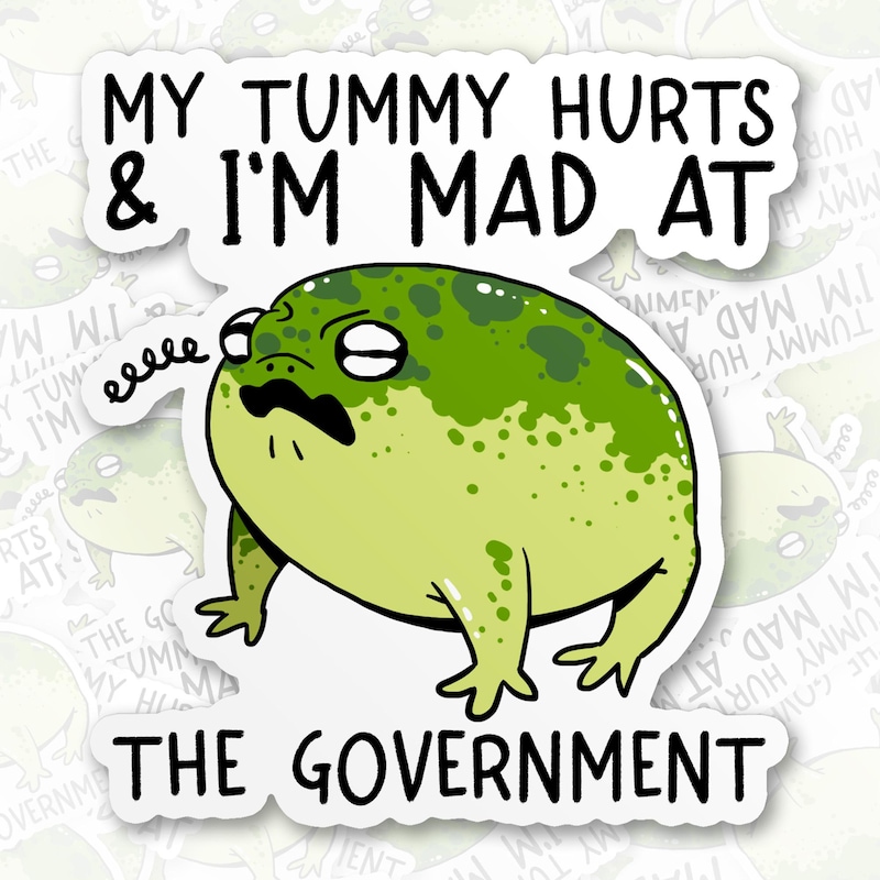 My Tummy Hurts and I'm Mad at the Government - Etsy
