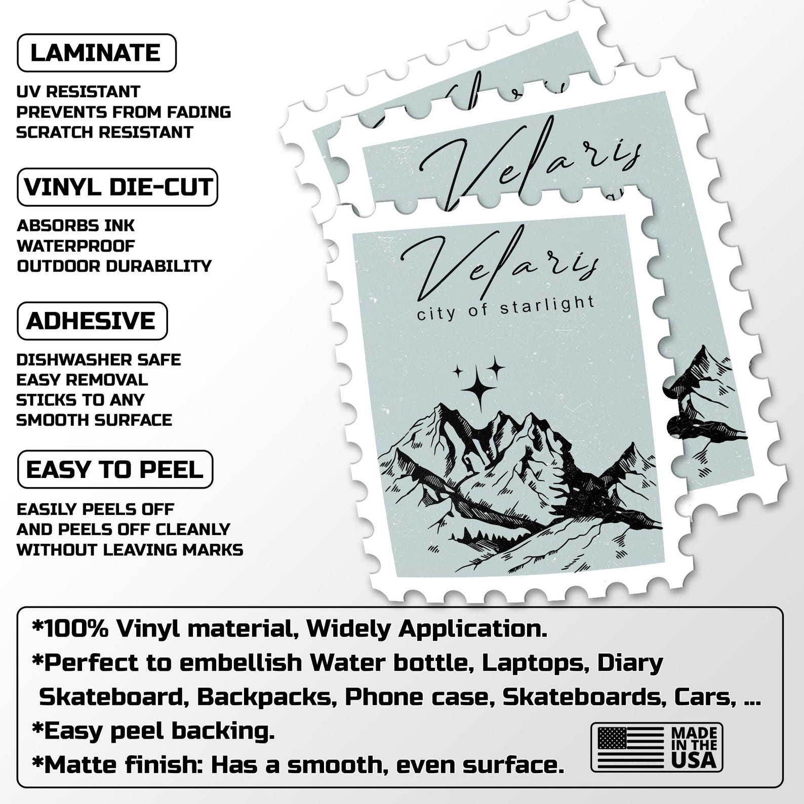 Velaris Stamp City of Starlight Sticker, Acotar Bookish Stickers, Book ...