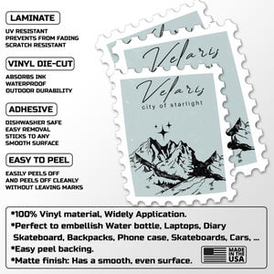 Velaris Stamp City of Starlight Sticker, Acotar Bookish Stickers, Book ...