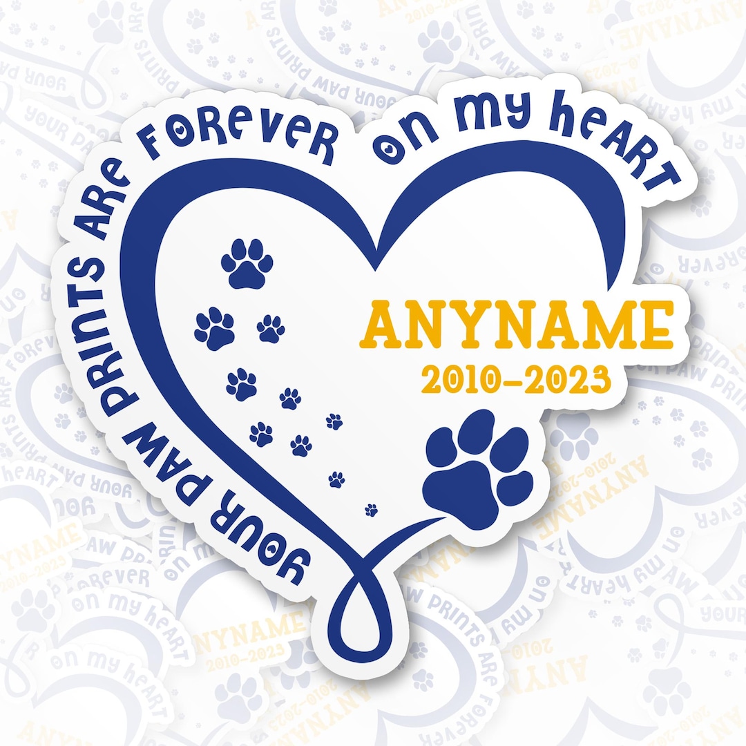 Personalized Pet Memorial Decal Sticker, Custom Cat Dog Remembrance ...