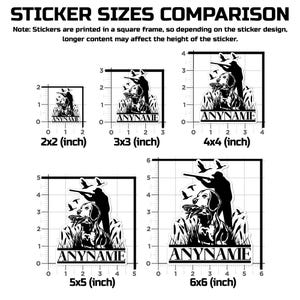 Custom Hunting Hunter Sticker Personalized Duck Hunting Name Stickers ...