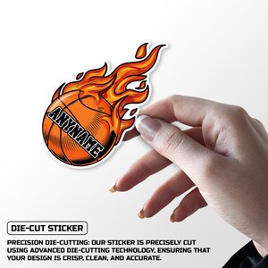 Custom Basketball Name Sticker Personalized Basketball Name Player Team ...