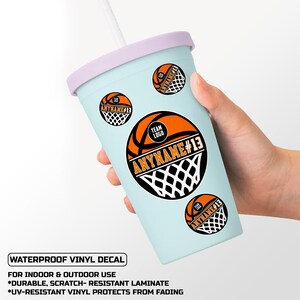 Custom Basketball Name Sticker, Personalized Basketball Name and Number ...