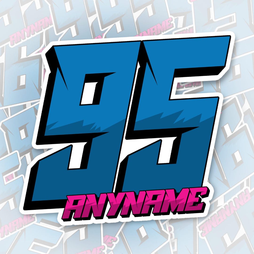 Number Plate Decal, Personalized Racing Name Number Sticker Waterproof ...