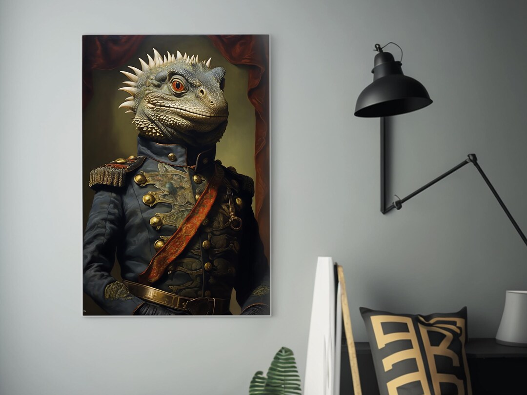Fantasy Lizard Dragoon Art Military Uniform Portrait Award-winning ...