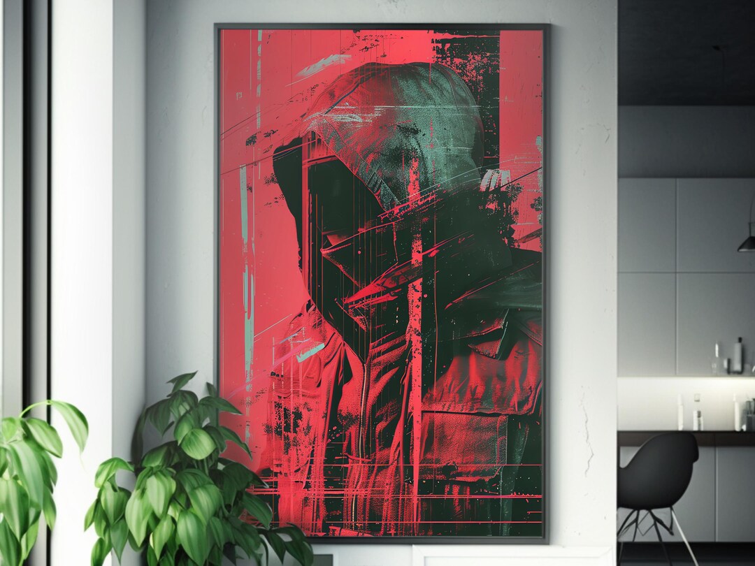 Cyberpunk Poster | Deconstructivist Art | Saturated Colors | Hooded ...