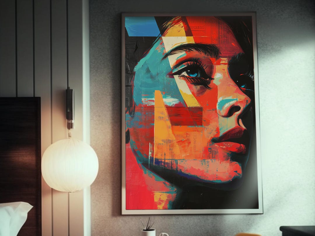 Fine Art Portrait Poster: Woman's Ultra-detailed Face Painting Inspired ...