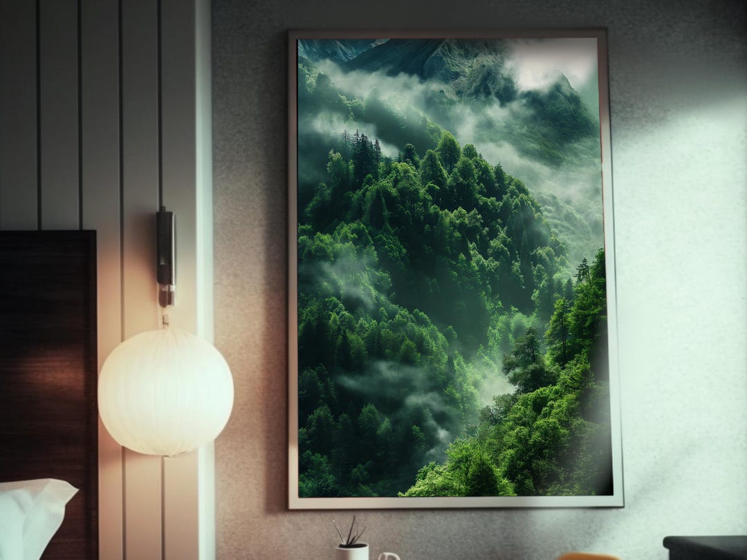 Naturalistic Lush Green Forest Poster | Nature-inspired Wall Art ...