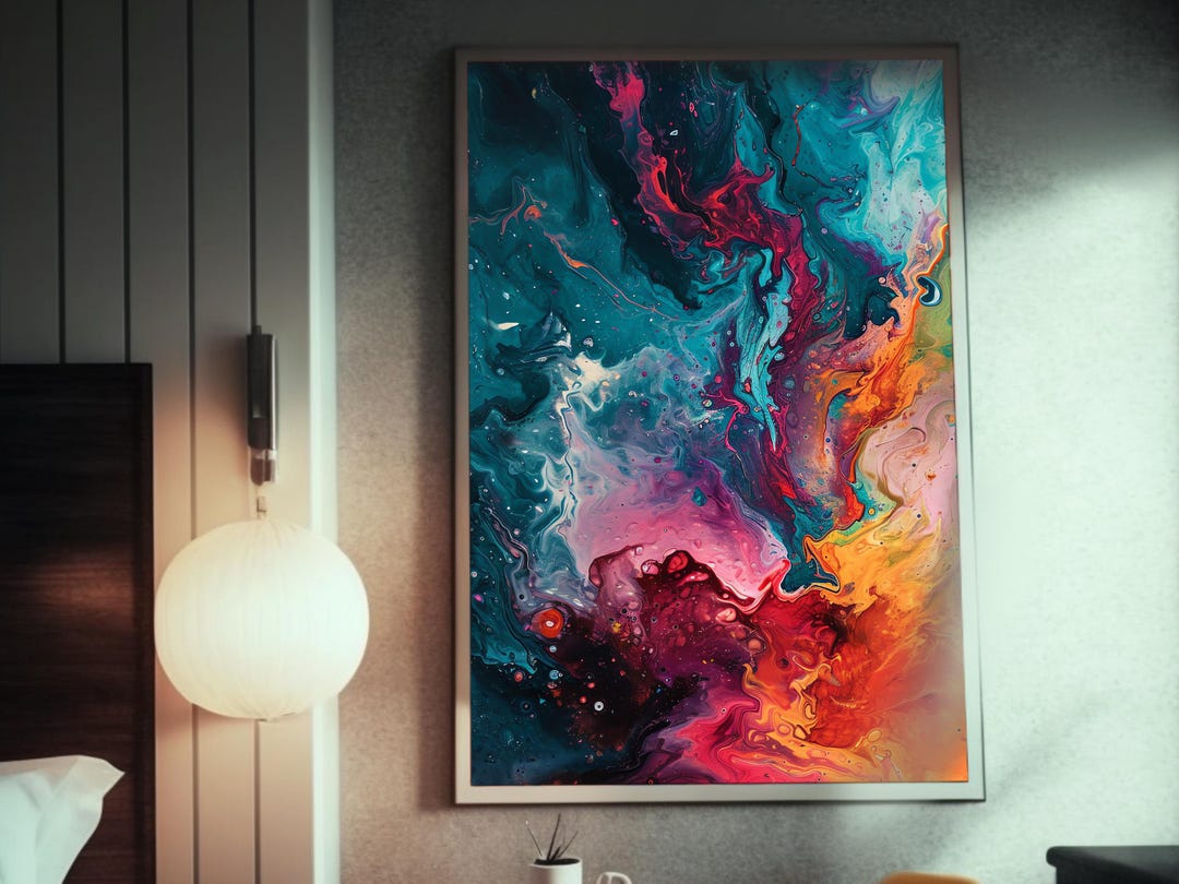 Colorful Space Art Fluid Painting Psychedelic Swirls Award-winning ...
