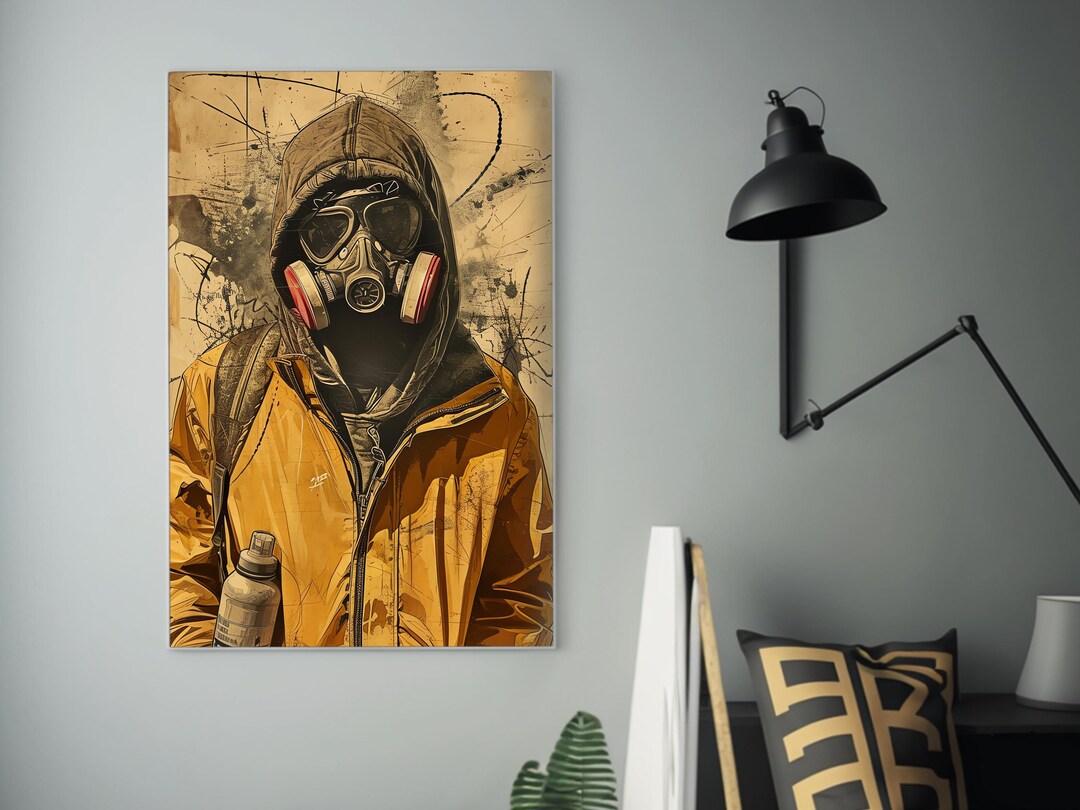 Gas Mask Graffiti Poster Nuclear Apocalypse Art Spray Can Creativity ...