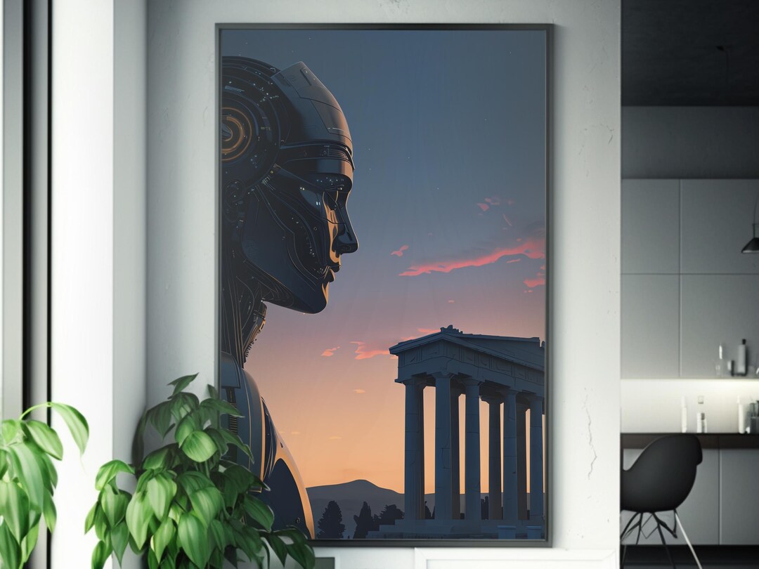 Retrofuturism Robot Art Ultrafine Cgsociety Winner AI Deity Depictions ...