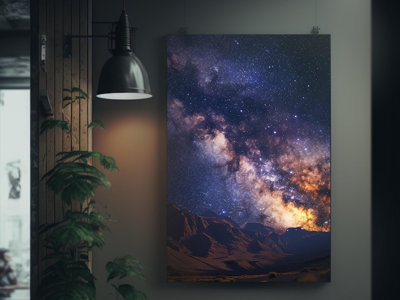 Galactic Stars Poster Night Sky Art Milky Way Decor Astronomy ...