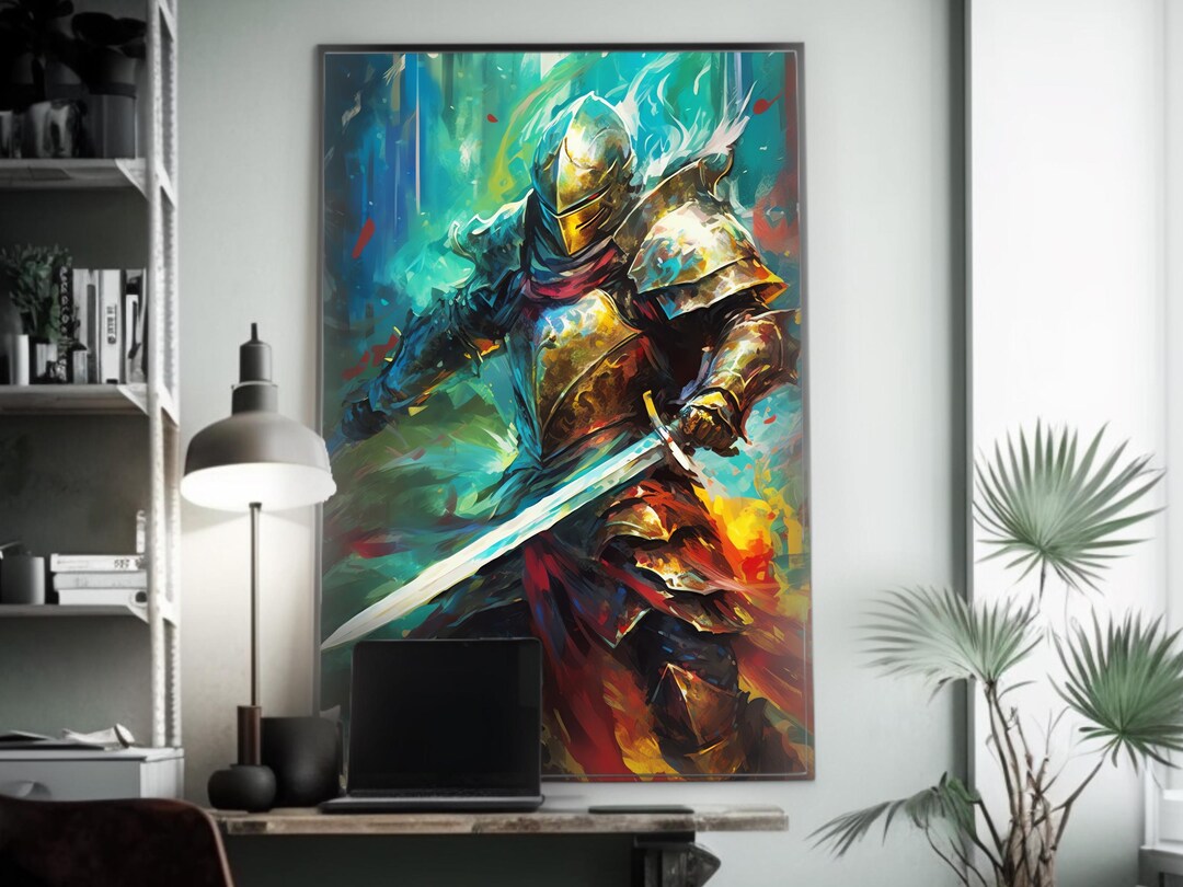 Medieval Knight Fantasy Art | Detailed Holy Crusader Imagery | Medieval ...