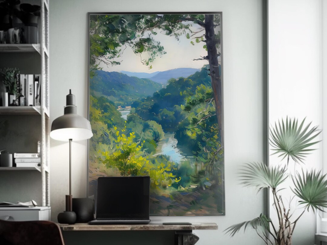 Ultrafine River & Tree Art | Garber Artstation Style | Plein Air Landscape | Intricate Nature ...