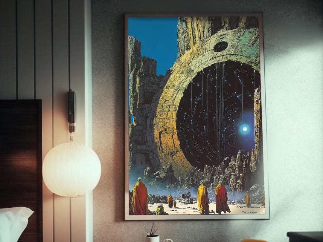 Desert Walk Retrofuturism Matte Painting Sci-fi Art Poster Futuristic ...