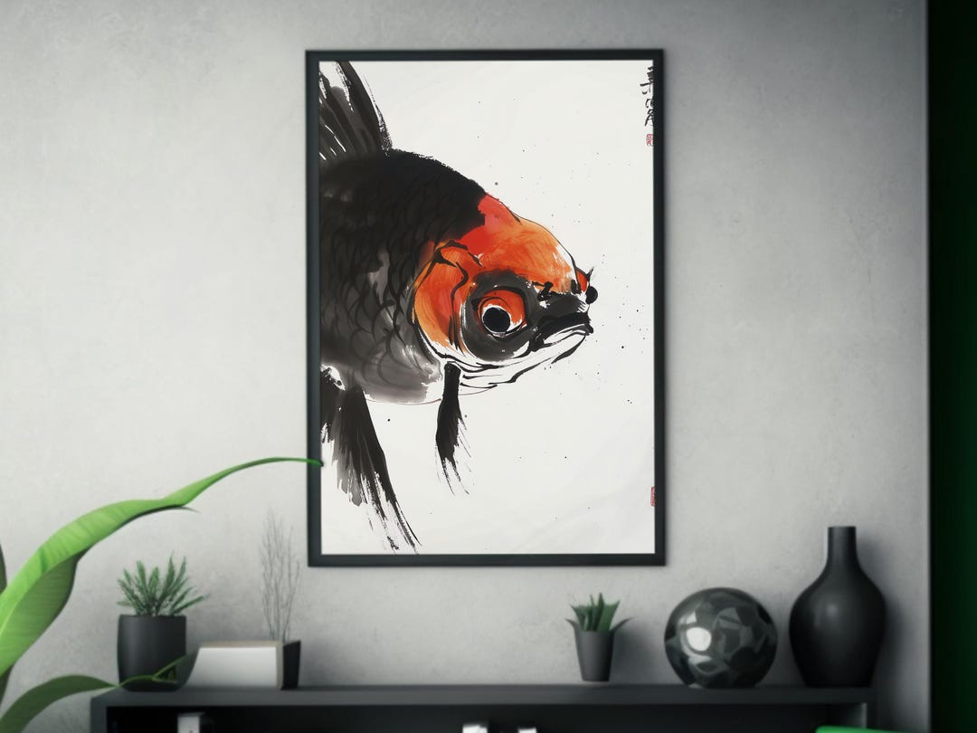 Japanese Koi Fish Art | Digital Painting Poster | Cgsociety Inspired ...
